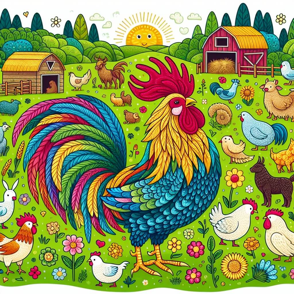 Il gallo coraggioso e il pulcino magico | Racconto di animali | 3/4 ...